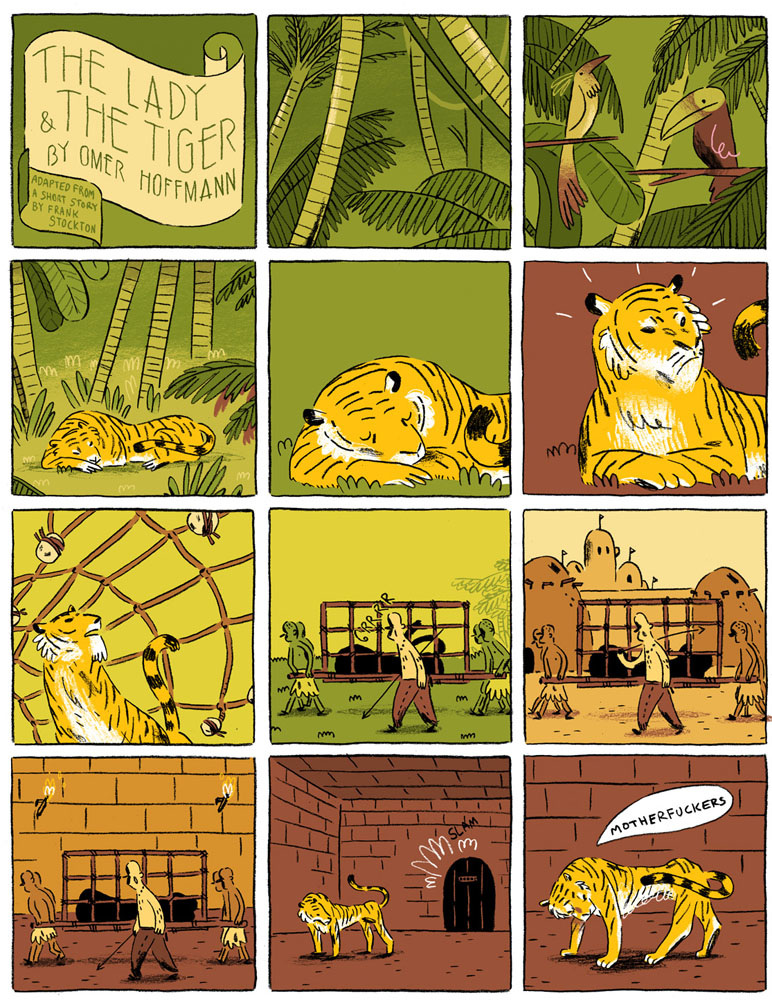 The Lady & The Tiger - Omer Hoffmann Illustrations